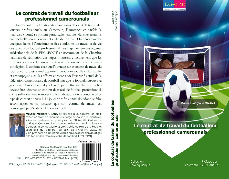 Le contrat de travail du footballeur professionnel camerounais - Edi-CAD